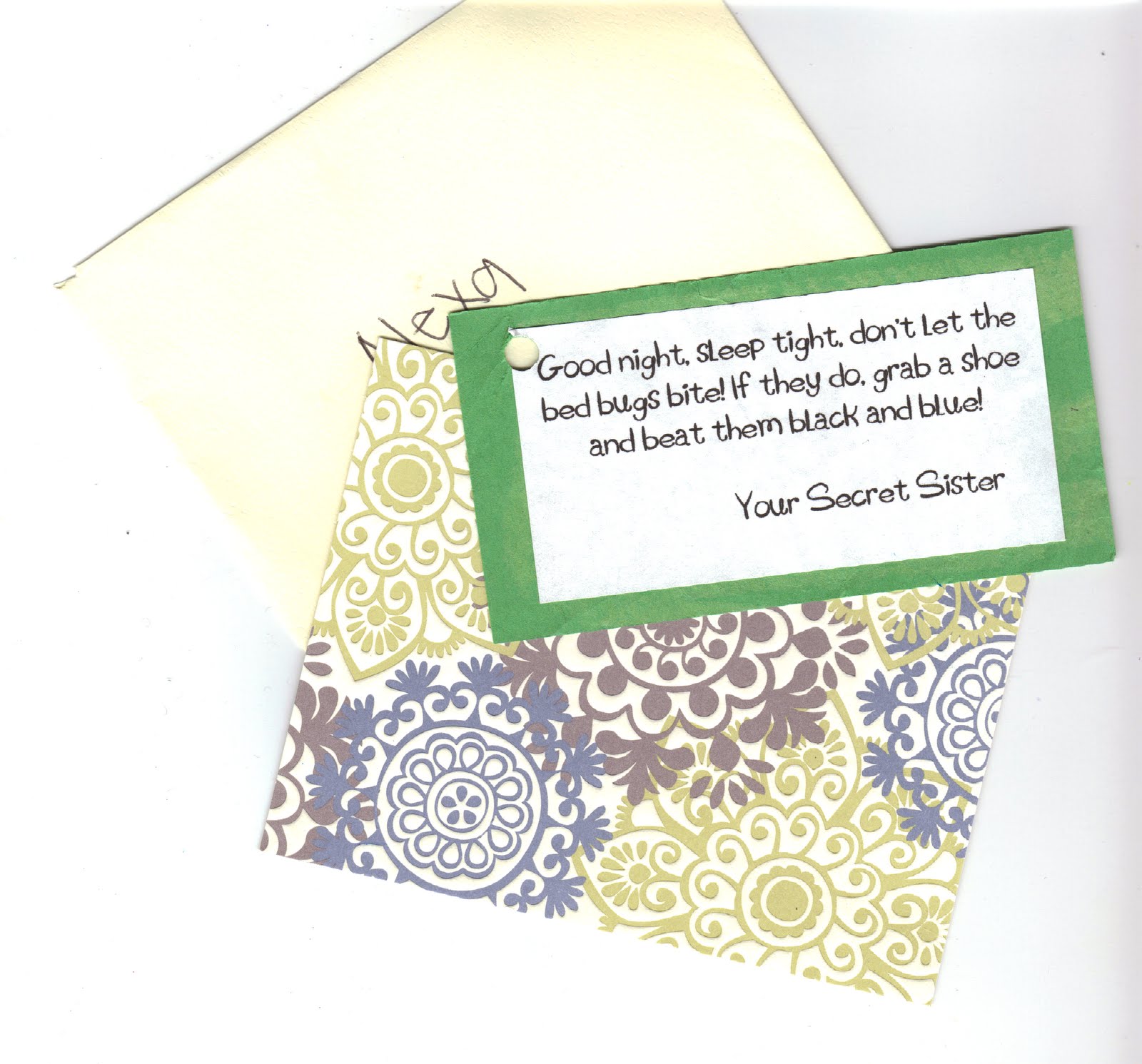 passing notes 101: Secret Sister