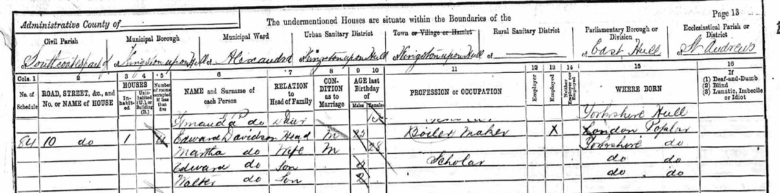 Ruth's Ancestor's: The Davidson Family