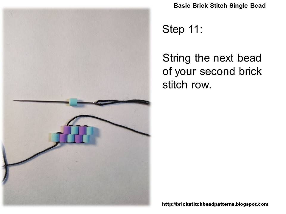 Brick Stitch Bead Patterns Journal: Basic Brick Stitch Single Bead Technique Tutorial for Brick ...