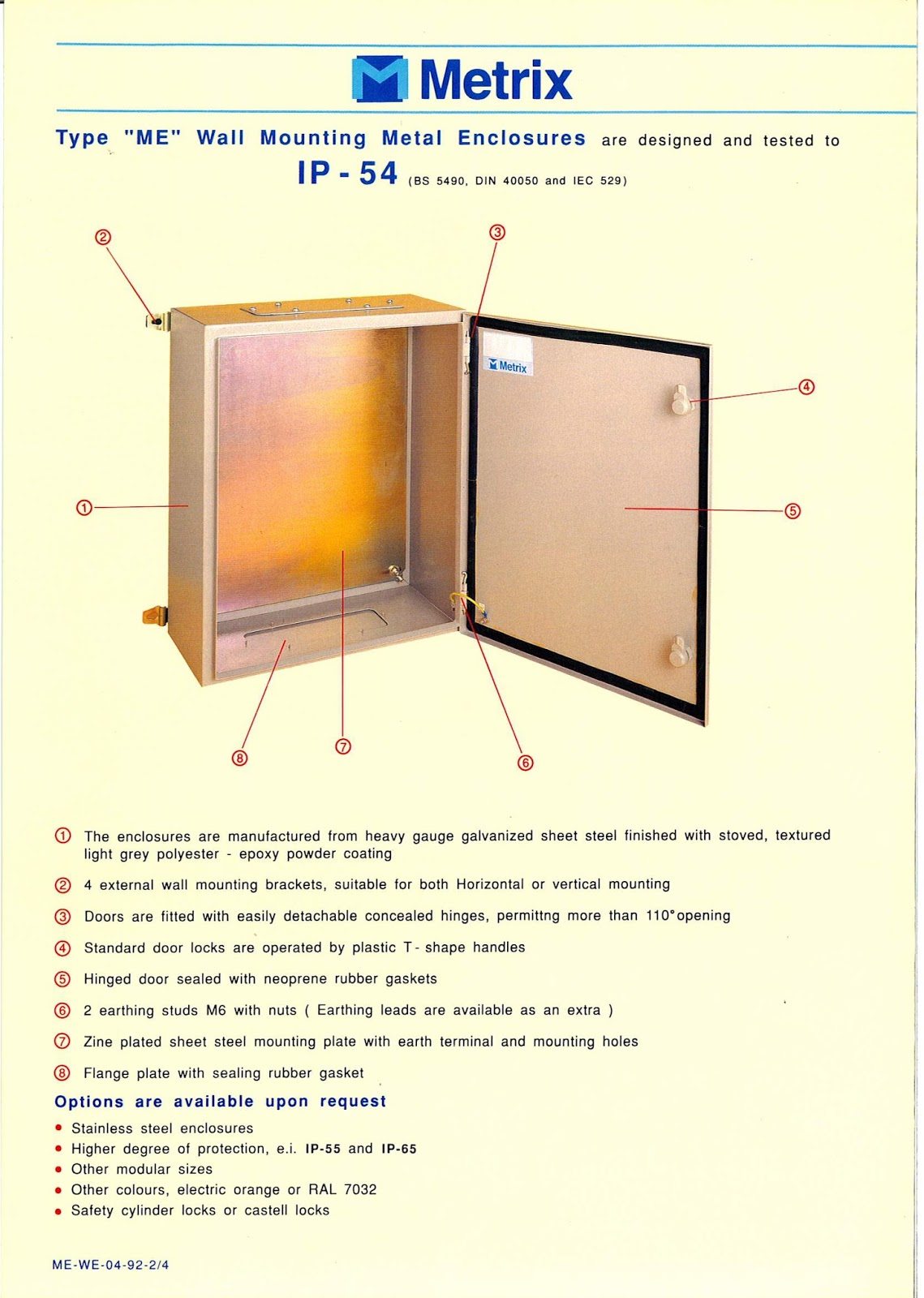 興昌電機 Hing Cheong - Electric: Metrix (ME) Wall Mounting Metal Enclosure ...