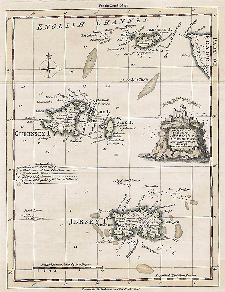 Antique Maps: Old Maps of the Channel Islands