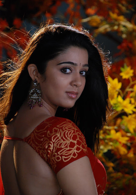 INDIAN ACTRESS: Charmi Kaur full backless red saree in latest Telugu ...