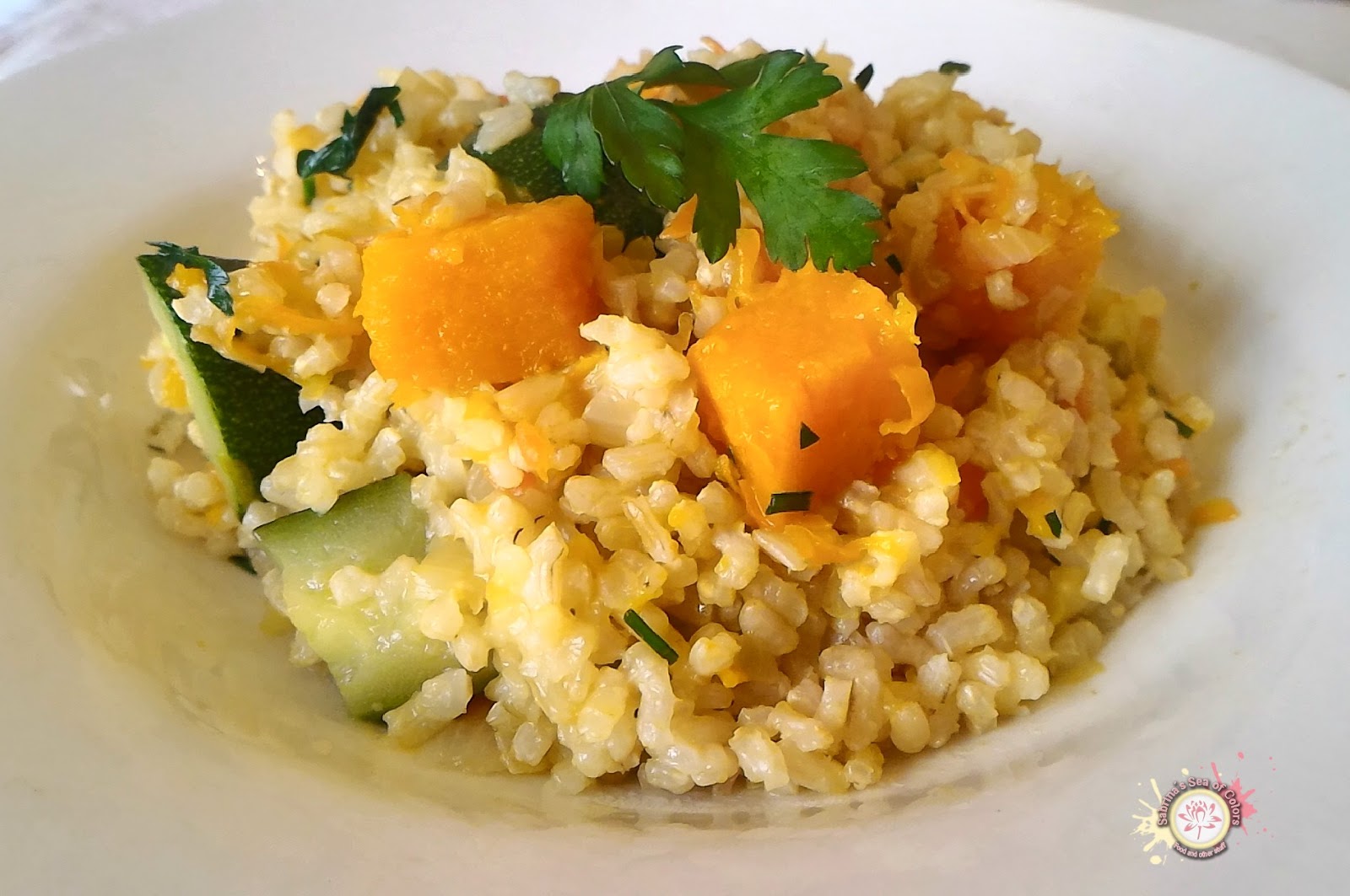 Arroz integral con verduras - Sabrina´s Sea of Colors