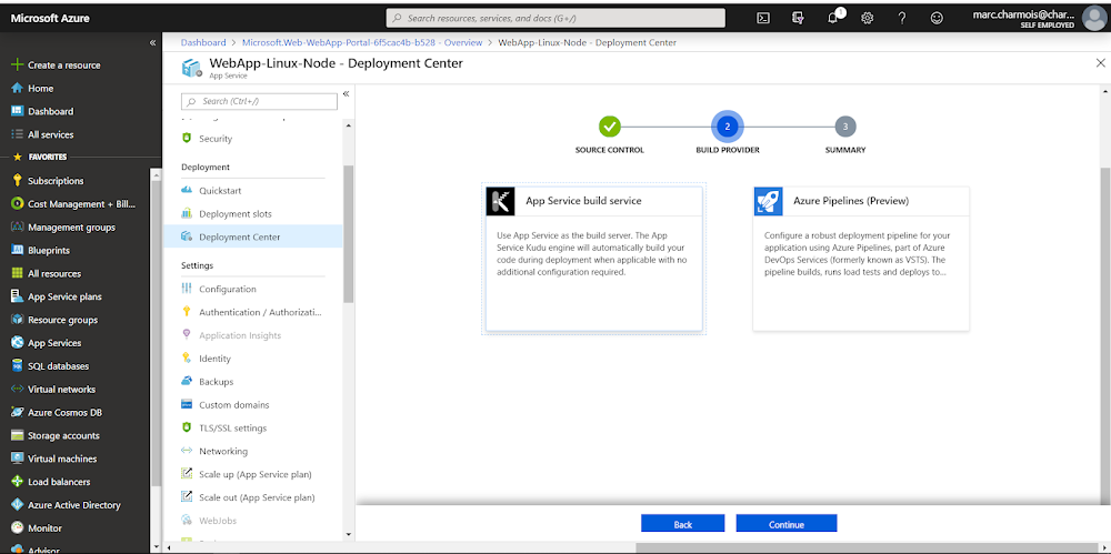 Azure And Co Build A Node Js Application And Deploy It Git Push To An Azure Linux Web App