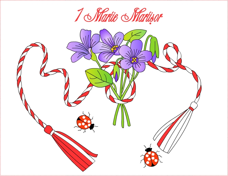Nicole's Free Coloring Pages: 1 Martie Martisor * Coloring Greeting Cards