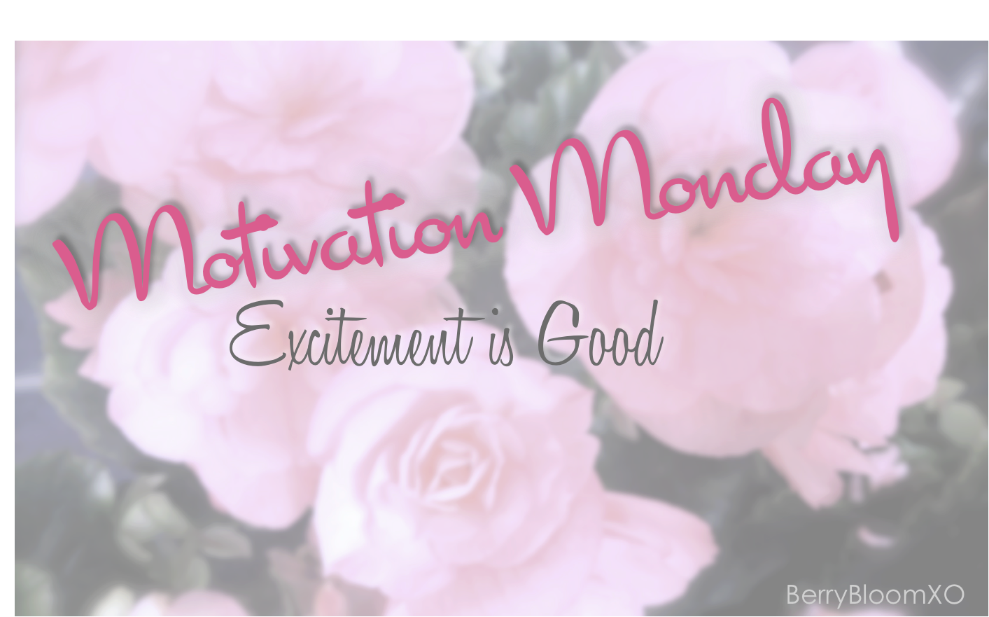 BerryBloomXO: Motivation Monday - Excitement is Good!