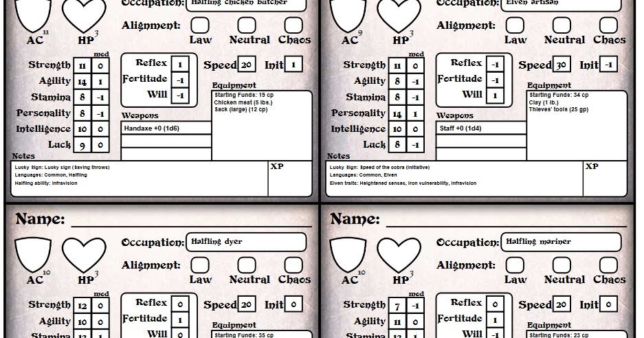 Cave of the Dice Chucker: Another Random Character Generator!