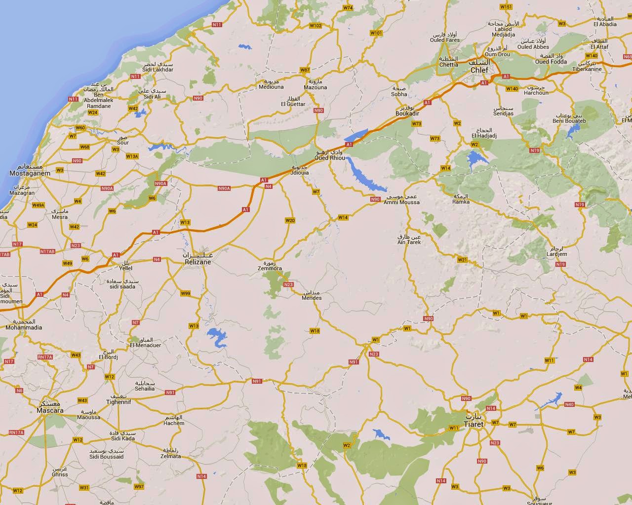 Découpage administratif de l'Algérie & Monographie: Carte du réseau ...