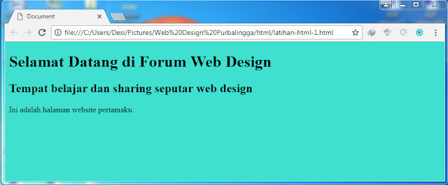 Materi 5 : Background Color dan Background Gambar | Web Design Purbalingga