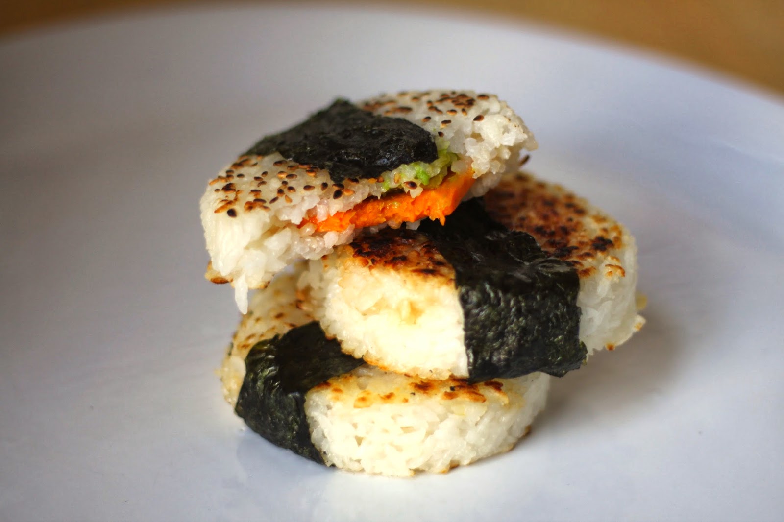 Jenessa's Dinners: Sweet Potato and Avocado Yaki Onigiri