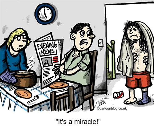 Clangnuts Cartoon Blog: It's a Miracle!