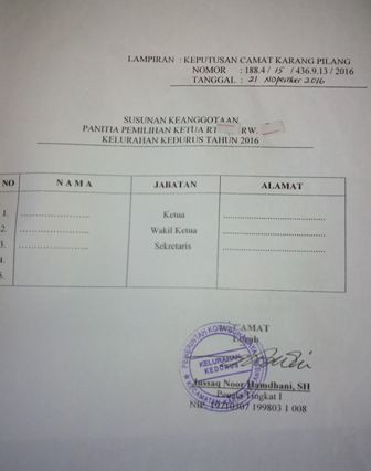 Di duga Salahgunakan Wewenang, Lurah Kedurus Edarkan SK Aspal