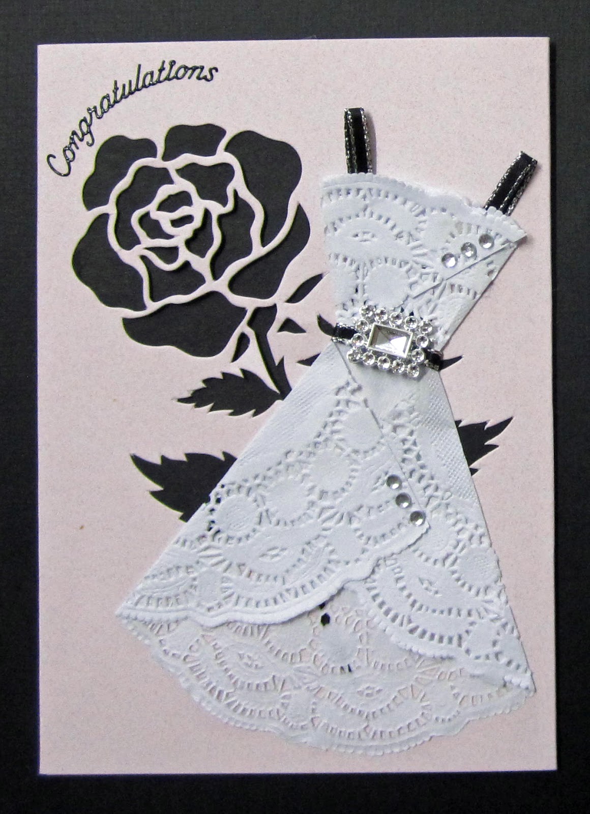 HAND MADE CARDS........ Ideas and Inspiration: DOILY DRESS CARD
