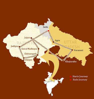 Royal Rajasthan on wheels: Royal rajasthan on wheels route map