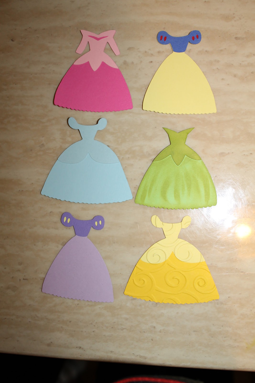 Disney Princess Dresses Card - Printable Cards