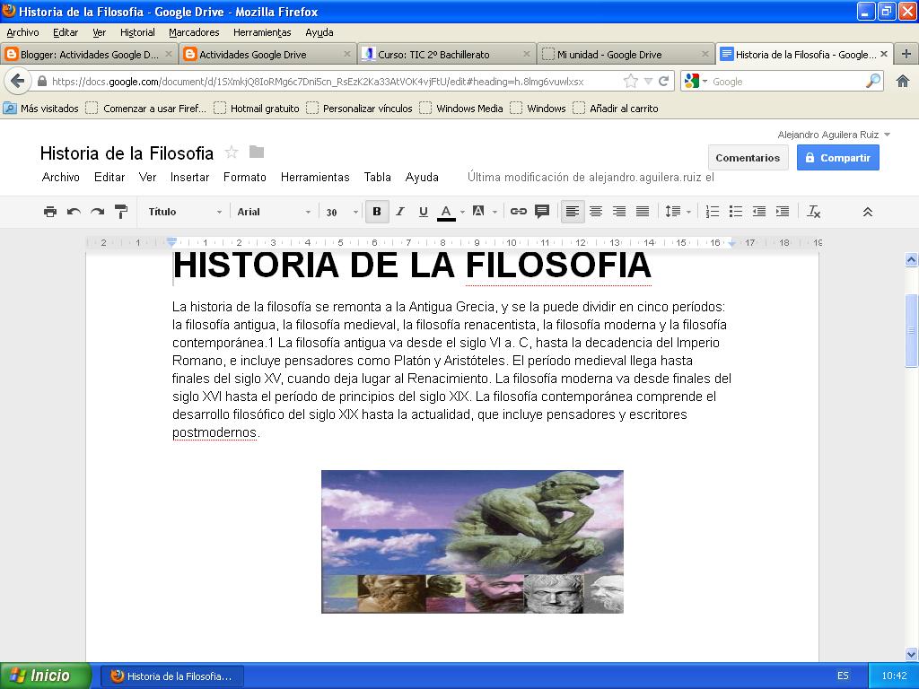 Actividades Google Drive: Documento de texto con Google Drive