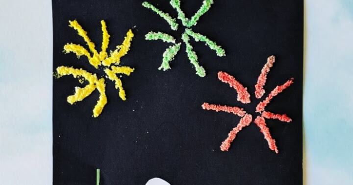 Fireworks Salt Painting - The Joy of Sharing