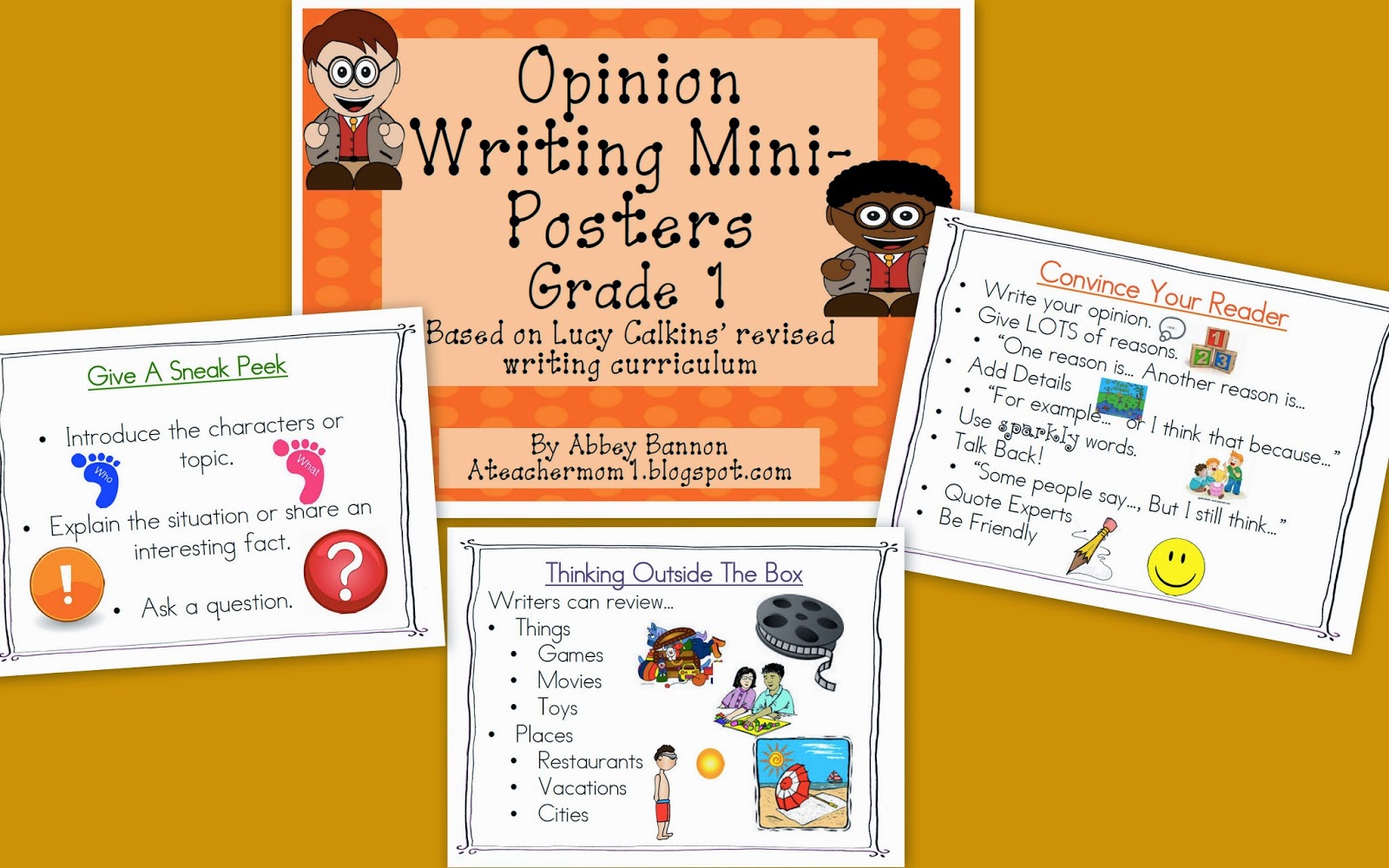 Teacher Mom: Teacher Appreciation Blog Hop - Opinion Writing Poster ...