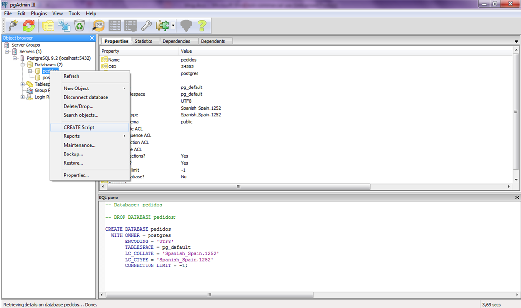 PostgreSQL: Creación de la Base de Datos (Script)