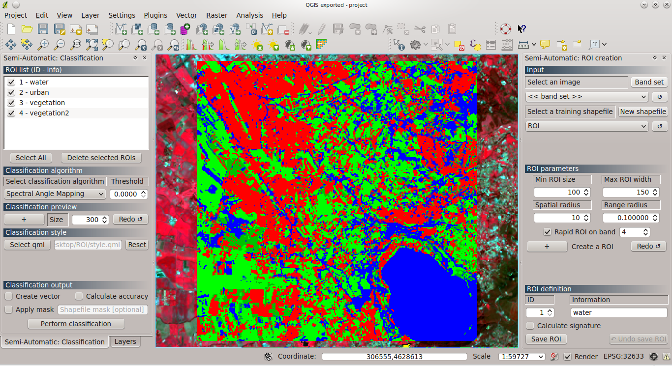 From GIS to Remote Sensing: Supervised Classification using the Semi ...
