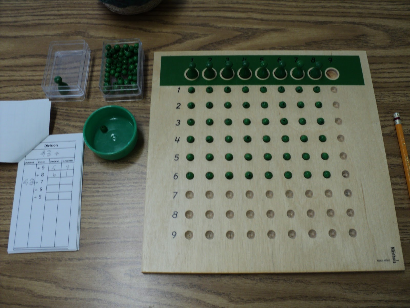 montessori magic: Math ~ The Unit Division Board