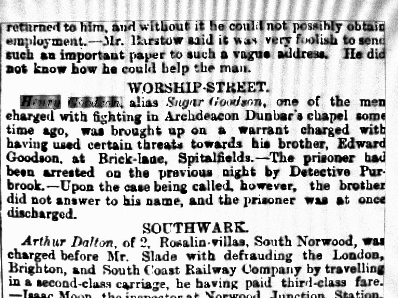 Henry Sugar Goodson: HENRY (SUGAR) GOODSON 1856-1917 History & fight record