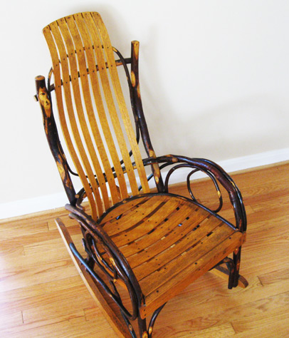 Gotcha Modern!: Antique Hickory Stick Rocking Chair