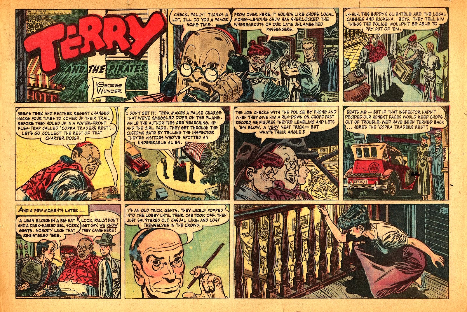 Art Contrarian: George Wunder's Terry and the Pirates Background Detailing