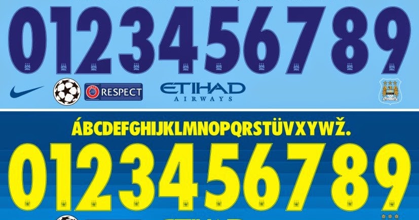 Manchester City 2014-15 font