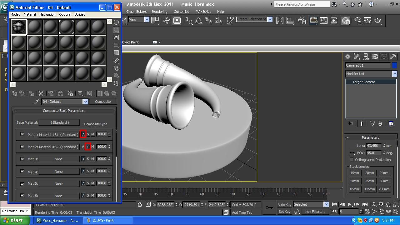 3d tutorials: Wire frame render with A.O in 3ds-Max