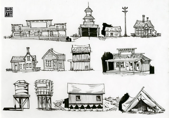 Darik's Art Blog: Western Town