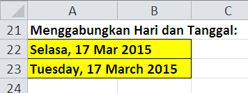 Tips-tips Rumus Excel: Menampilkan Hari dan Bulan Secara Otomatis