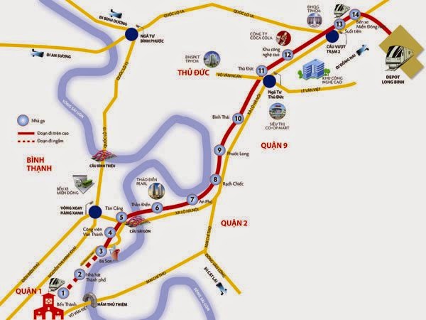 Metro Saigon - Metro Ho Chi Minh city: Tuyến Metro số 1 Bến Thành ...