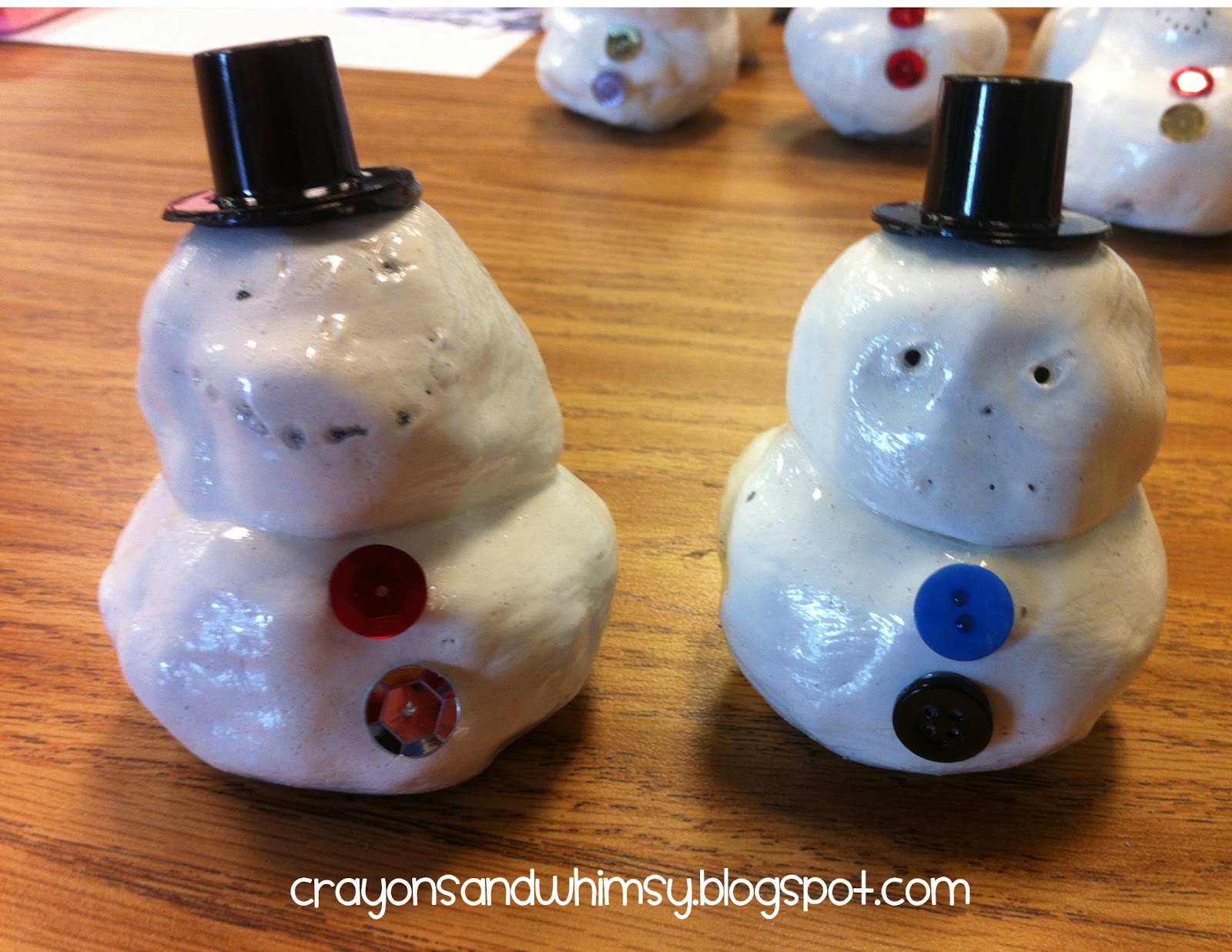 Snowmen Made Of Clay Crayons And Whimsy Snowmen Made Of Clay Crayons And Whimsy