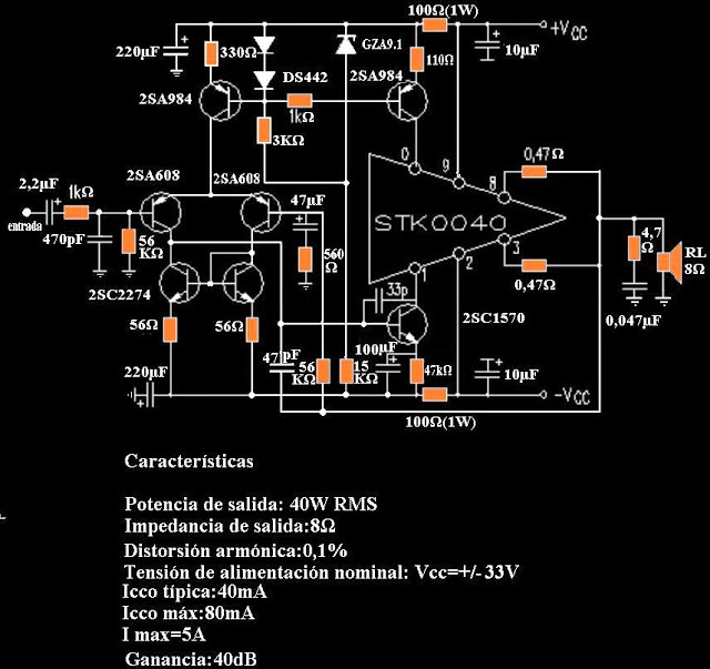 * Eletrônica dos C.I.'s: Amplificador 40W com STK0040