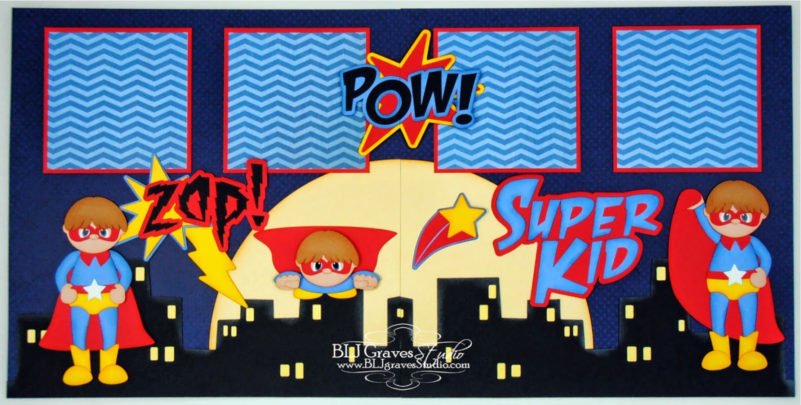 BLJ Graves Studio: Superman Boy Scrapbook Pages