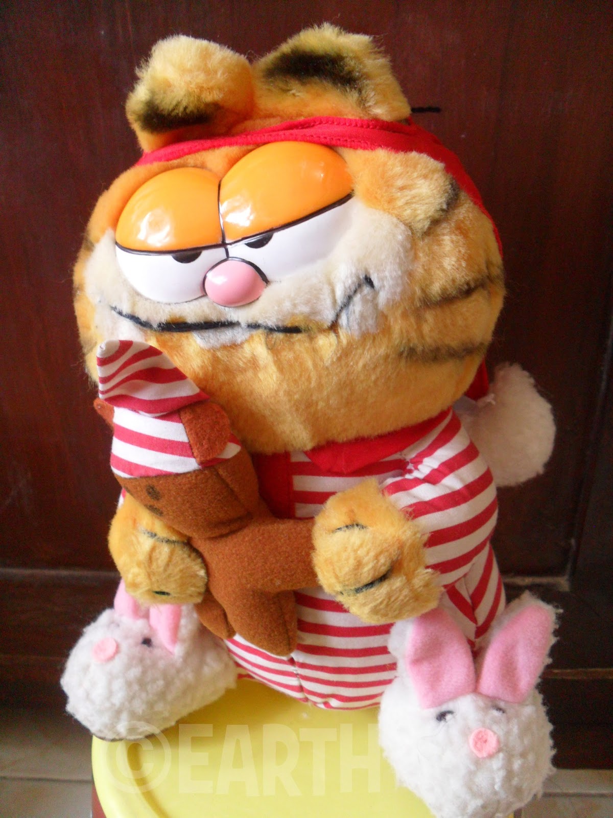 My Garfield Collection: BEDTIME RED STRIPED GARFIELD w/ POOKY