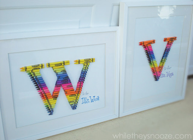 While They Snooze: The Crayon Monogram