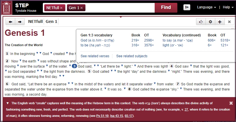 STEP Bible News: NET Bible with 60,000 notes