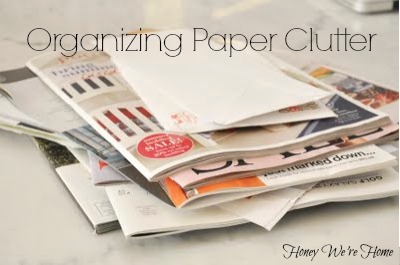 Spring Cleaning & Organizing Paper Clutter} • Honey We're Home