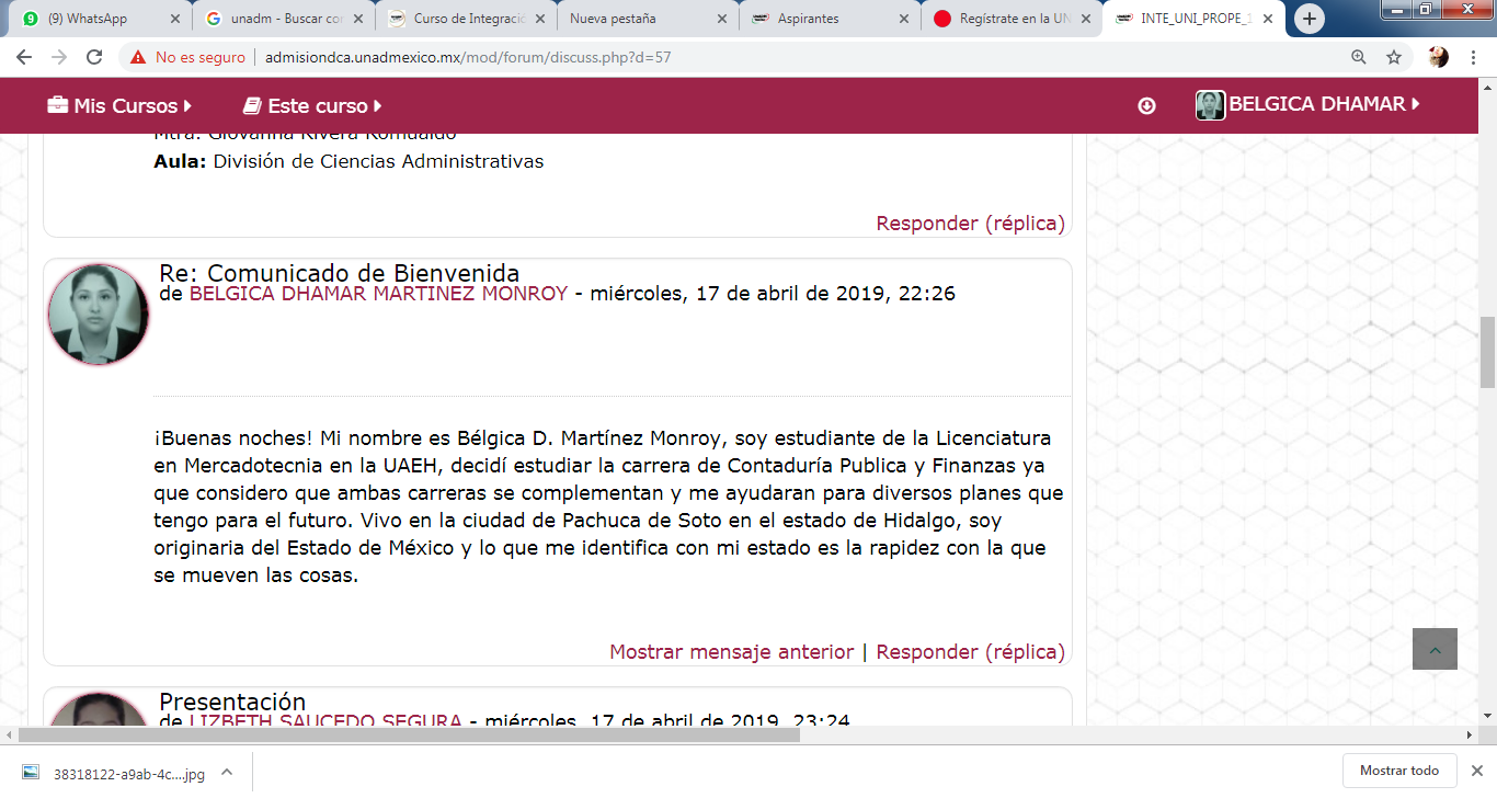 Evidencias Actividades Unidad 1 Curso Propedeutico UNADM