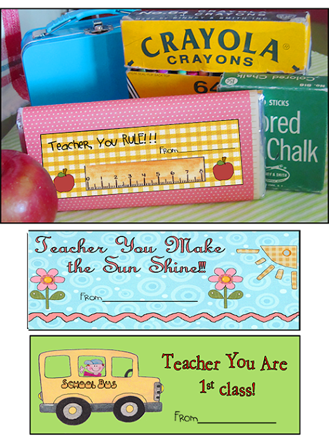 Printable Candy Bar Wrappers "Teachers Pet" - Parties and Patterns