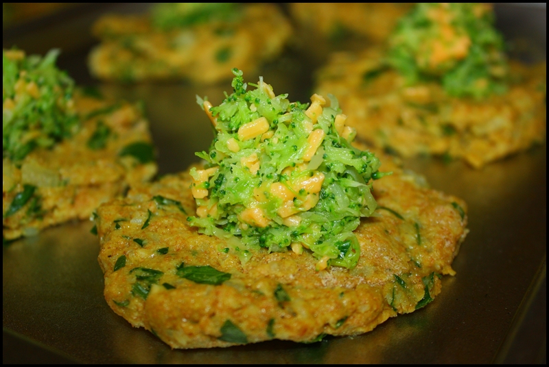 Kibbet Batata with Broccoli Cheddar Hashwa and Lentil Salsah