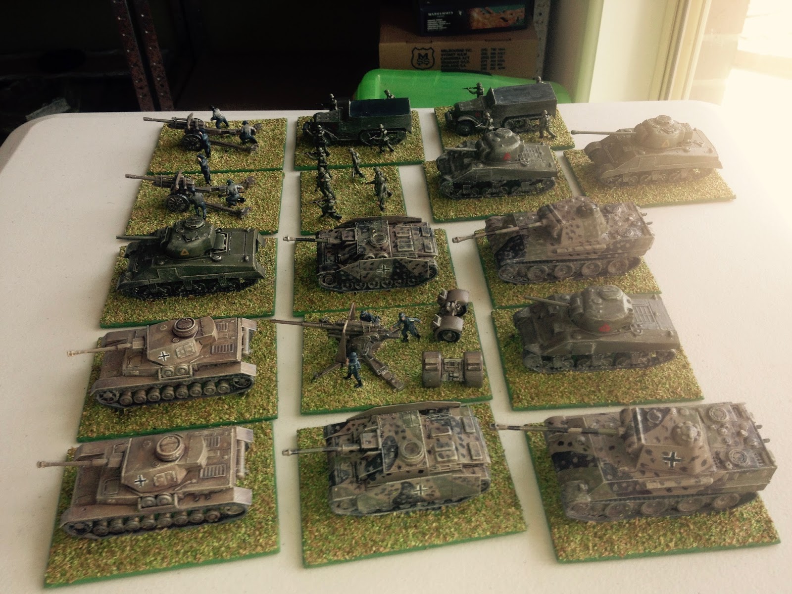 Grid based wargaming - but not always: One Hour Wargames WW2 and AWI