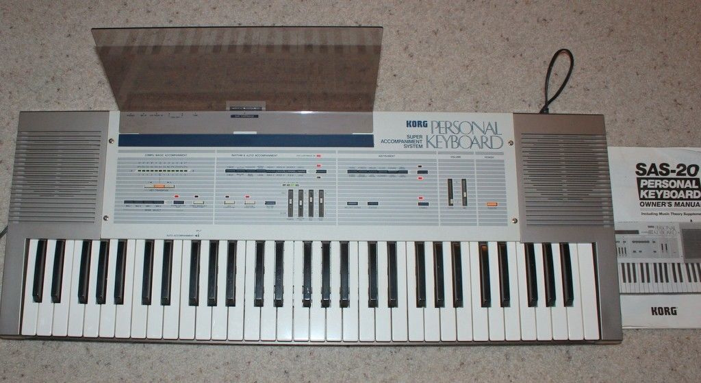 MATRIXSYNTH: VINTAGE KORG SAS-20 with SC-02 Easy Listening Cartridge SN ...