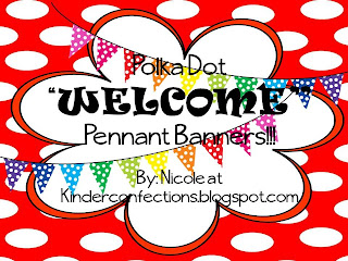 Kinder Confections!: What a way to WELCOME- Cute pennant banners!!!!