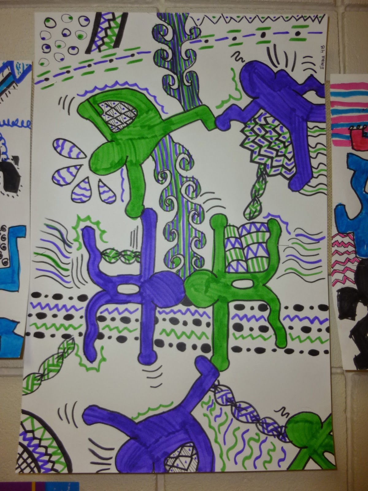 Mrs. Werner's Art Room: 4th Grade Keith Haring Figures