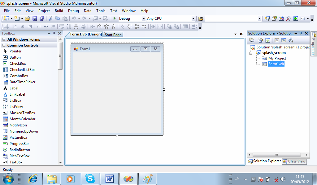 Info Media Teknologi: Program Splash Screen Dengan VB.Net