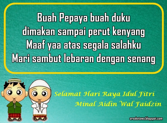 8 Gambar Pantun Lucu Ucapan Selamat Lebaran - Area Ketawa