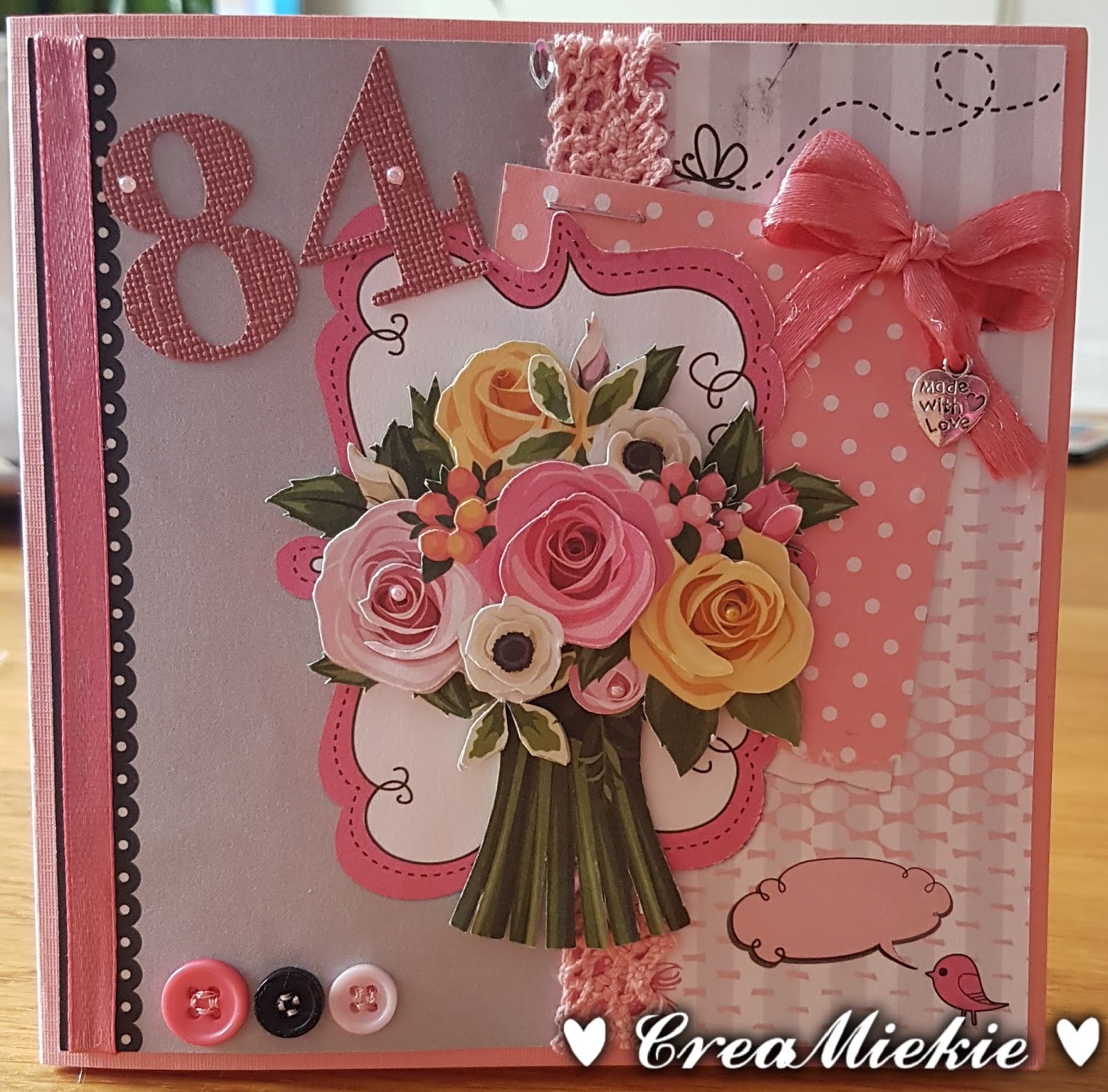 Creamiekie: Bestelling: verjaardagskaart 84 jaar